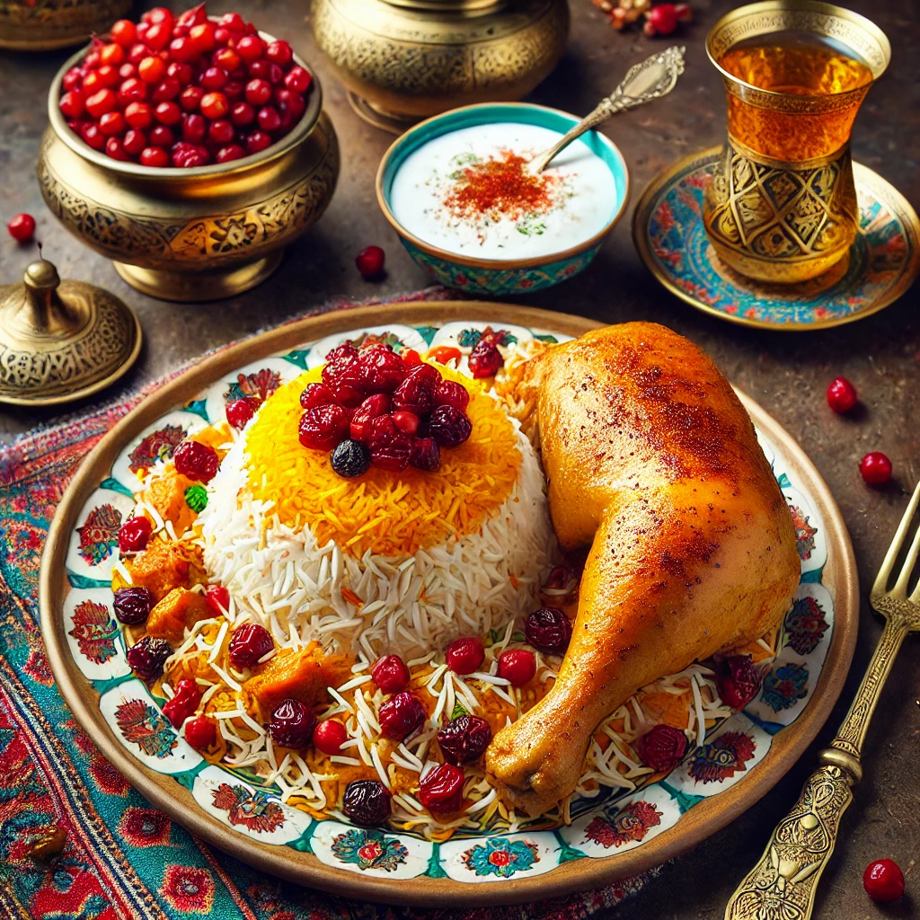 Zereshk Polo with Chicken – Persian Delight - Saffcrown | saffron